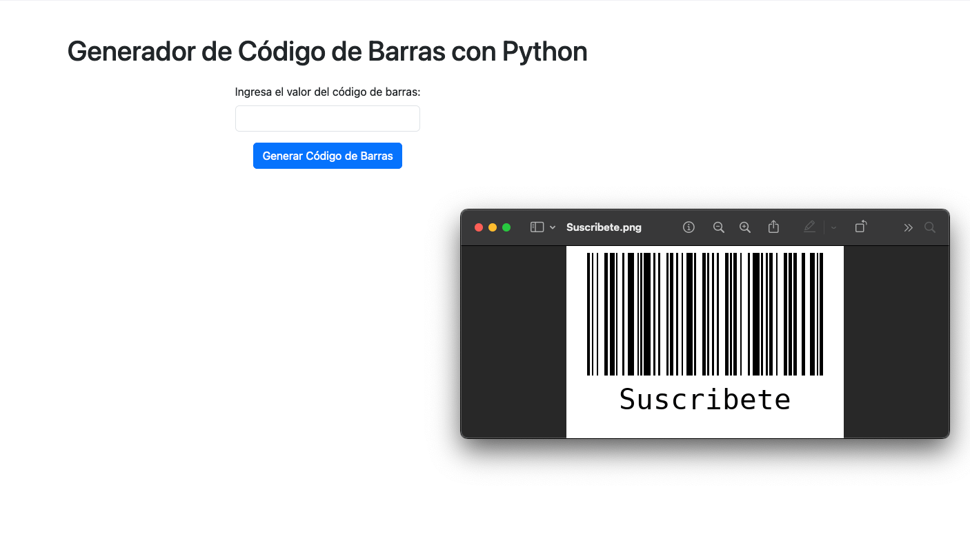 Generar Códigos de Barras con Python y Flask | Urian Viera